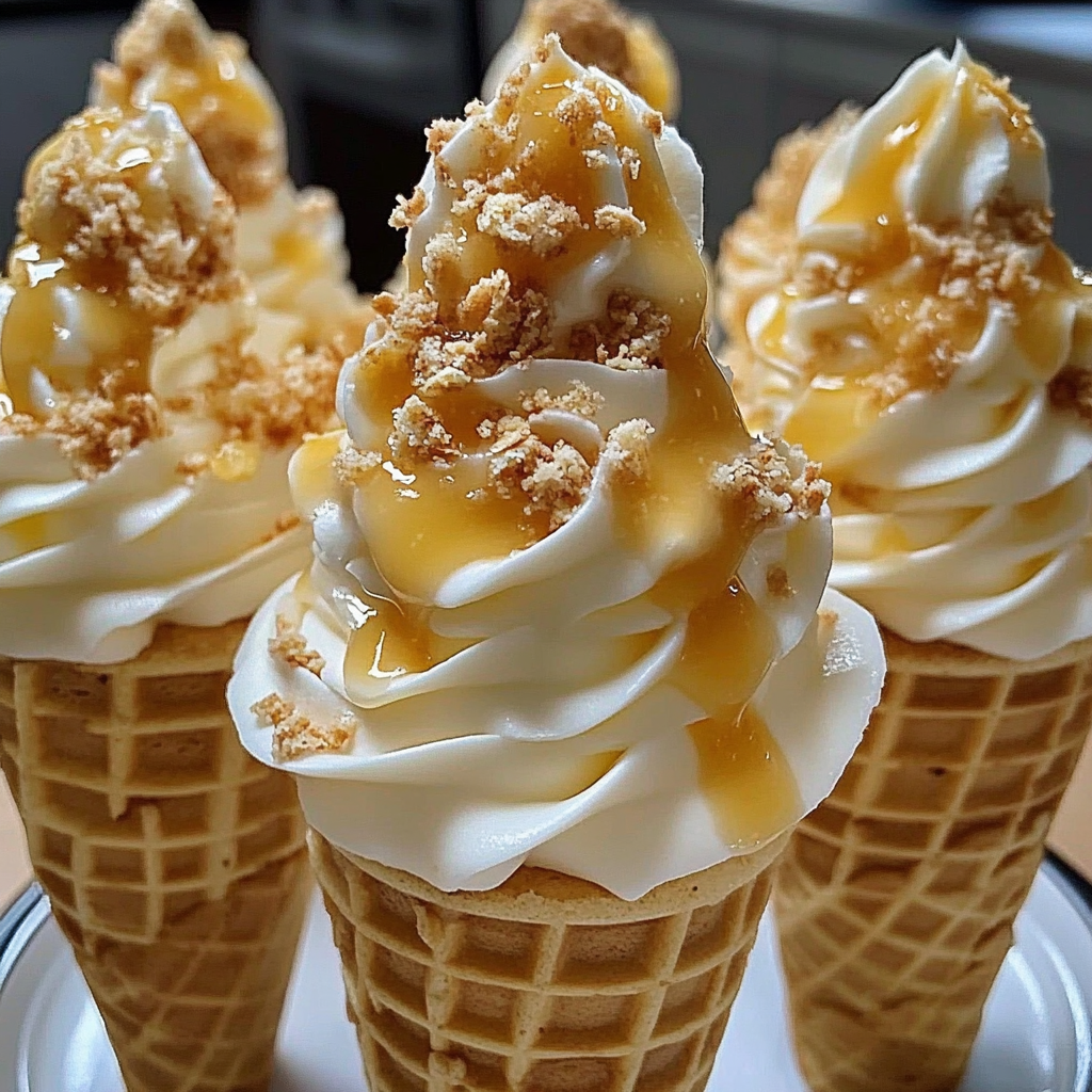 Banana Pudding Cheesecake Cones