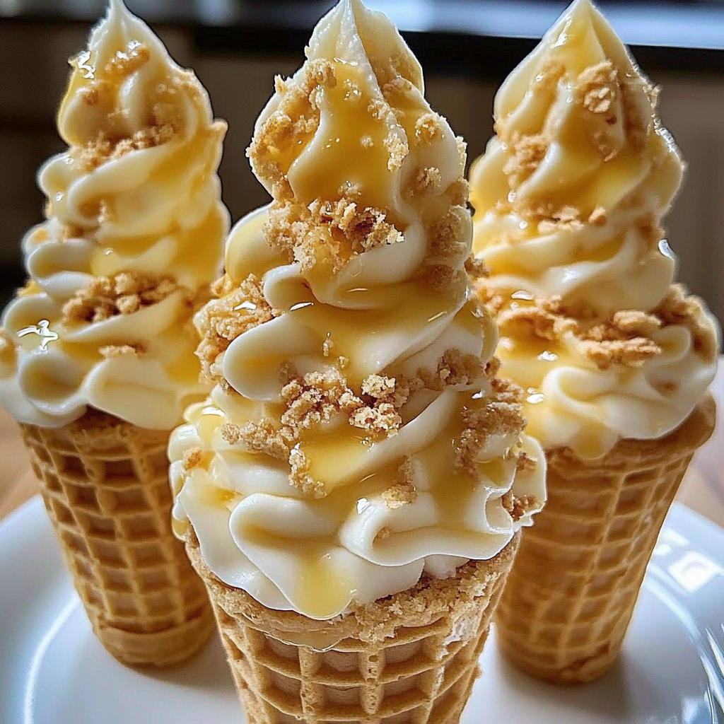 Delicious Banana Pudding Cheesecake Cones