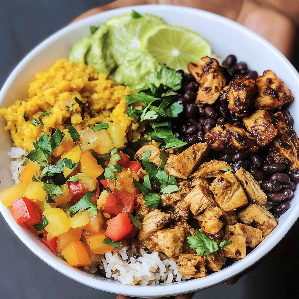 Cuban Chicken & Black Bean Rice Bowls