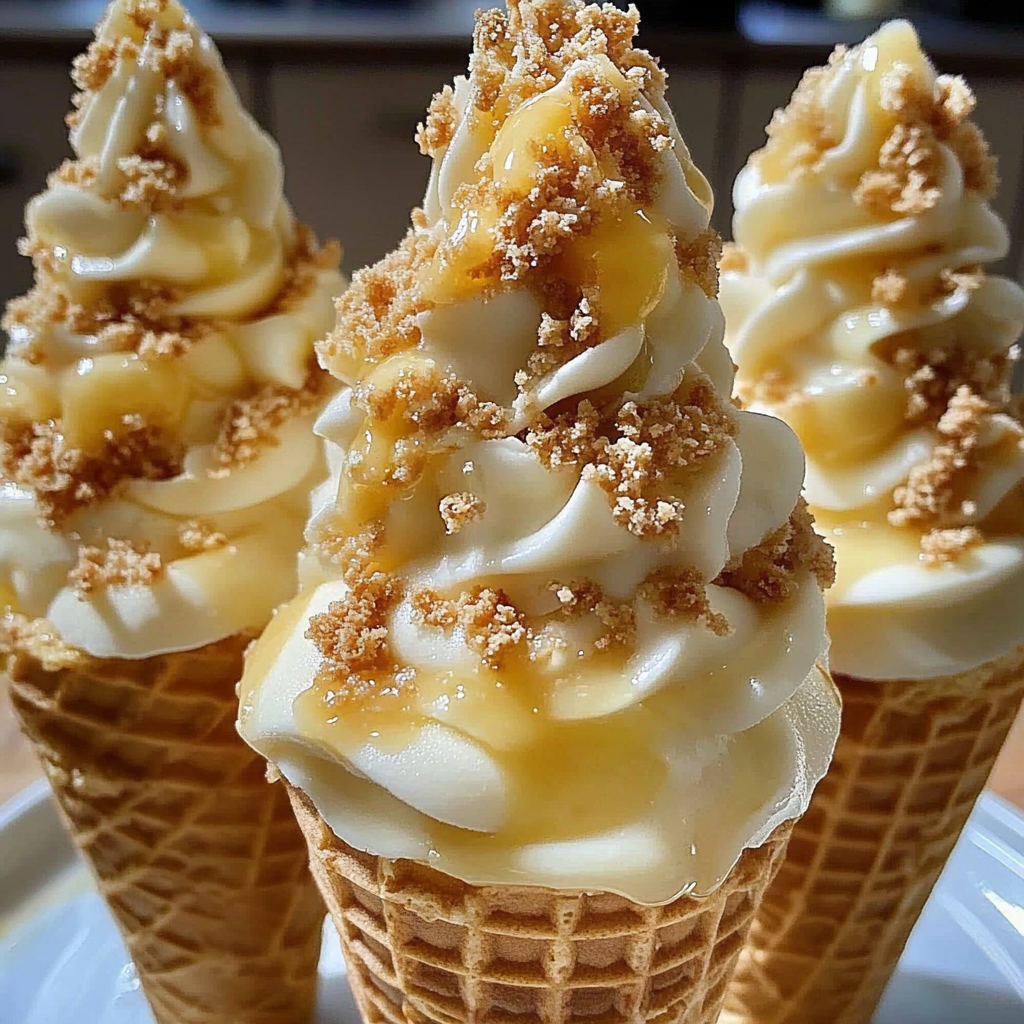 Delightful Banana Pudding Cheesecake Cones