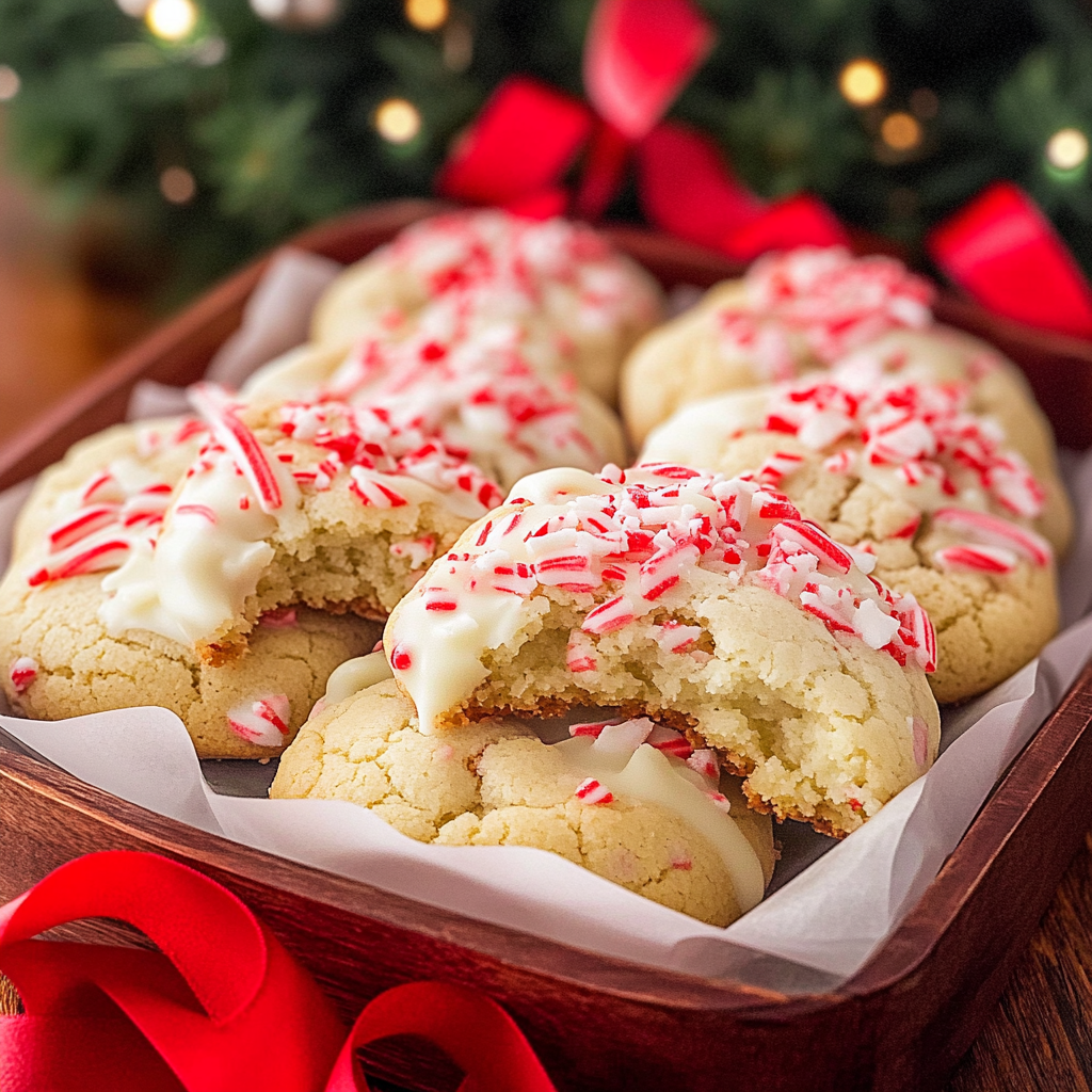 White Chocolate Peppermint Cookies