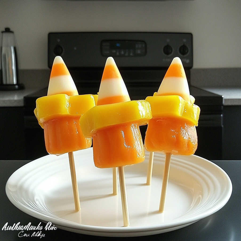 Candy Corn Halloween Fruit Pops